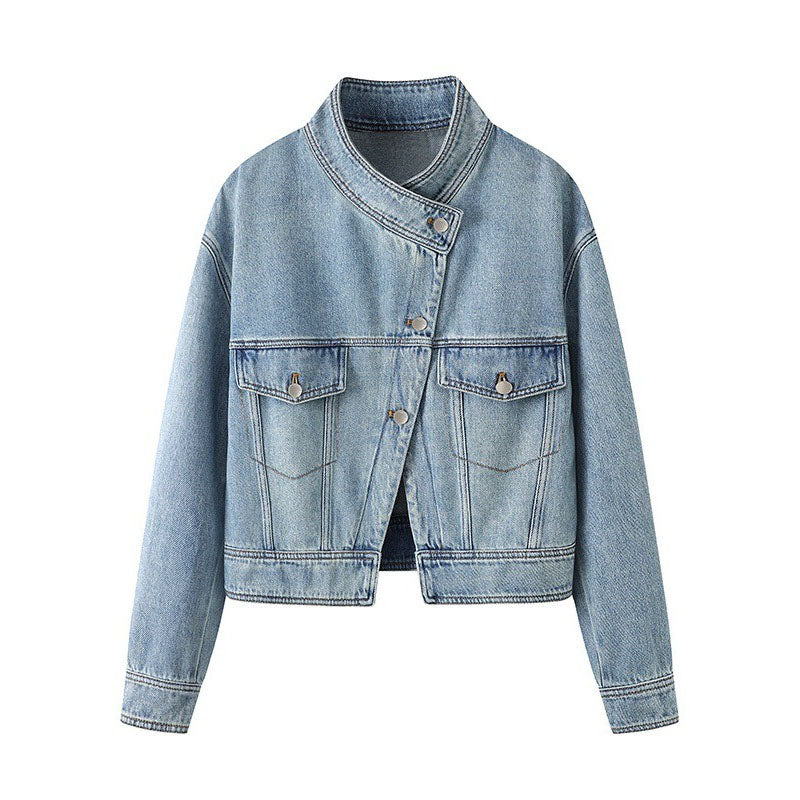 Vittoria High-Neck Denim Jacket – Velenor